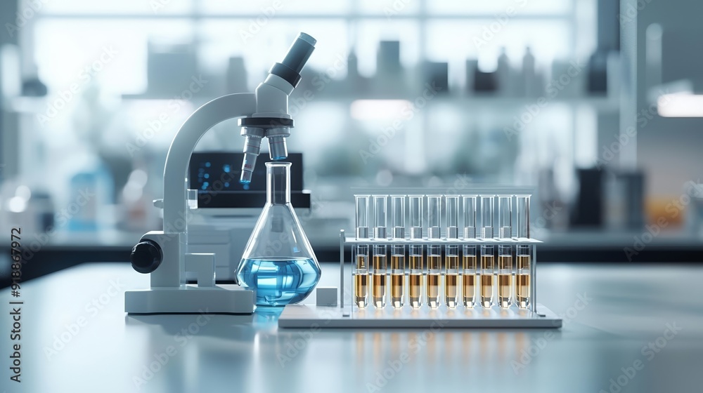 Advanced gene therapy lab setup, futuristic tools for treating genetic ...