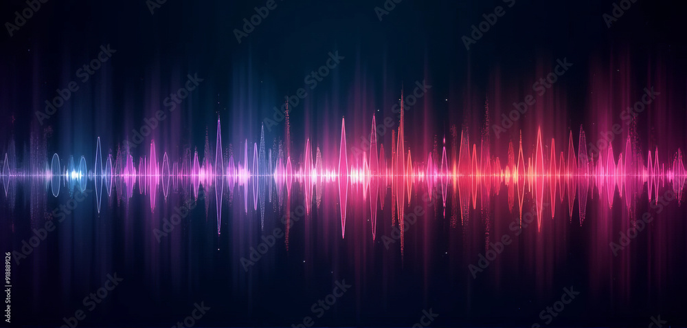 Colorful Audio Waveform: Vibrant Spectrum Visualization of Sound ...