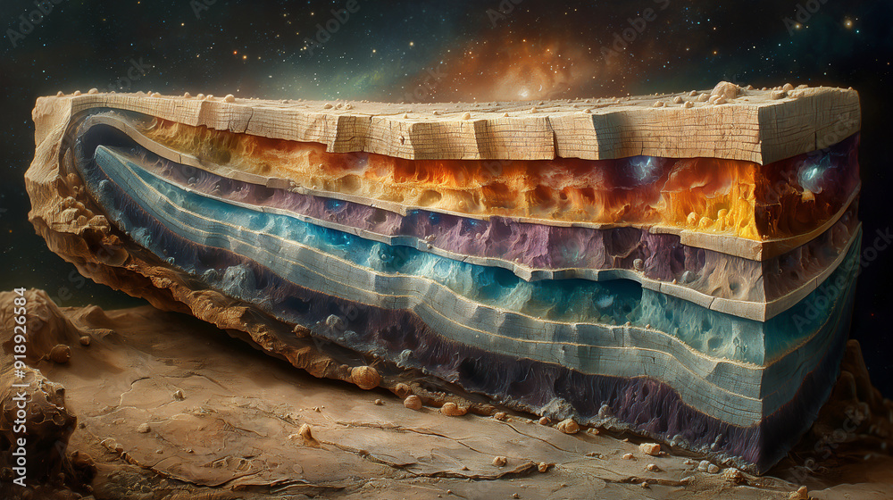 Layers of the Earth: Cross-sectional images of the Earth's layers ...