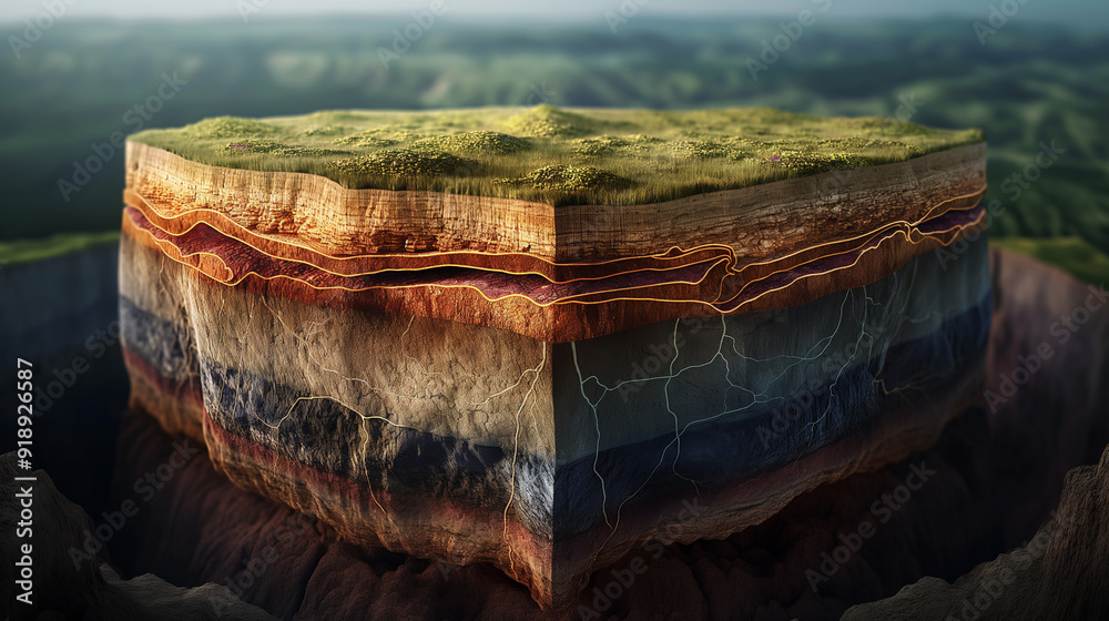Layers of the Earth: Cross-sectional images of the Earth's layers ...