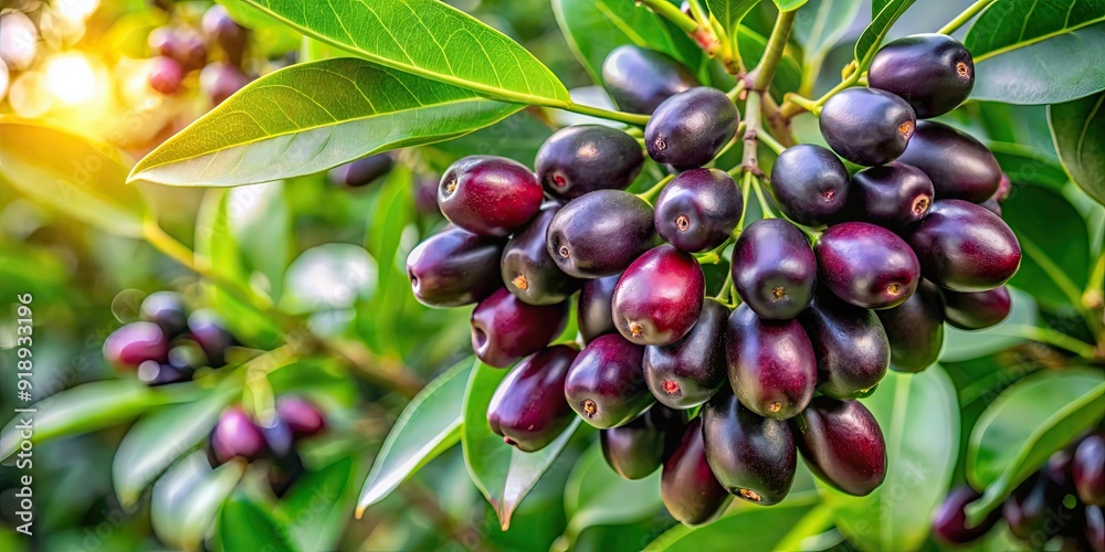 Syzygium cumini, also known as Jamun or Indian Blackberry, is a ...