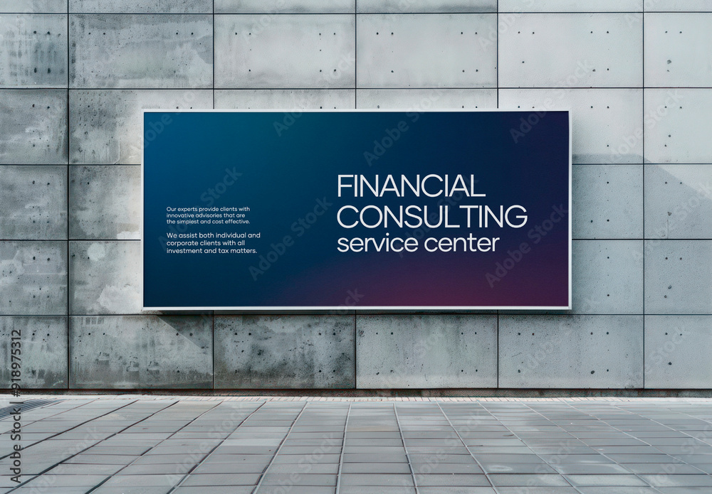Outdoor Ad Sign Mockup With Generative AI Stock Template | Adobe Stock