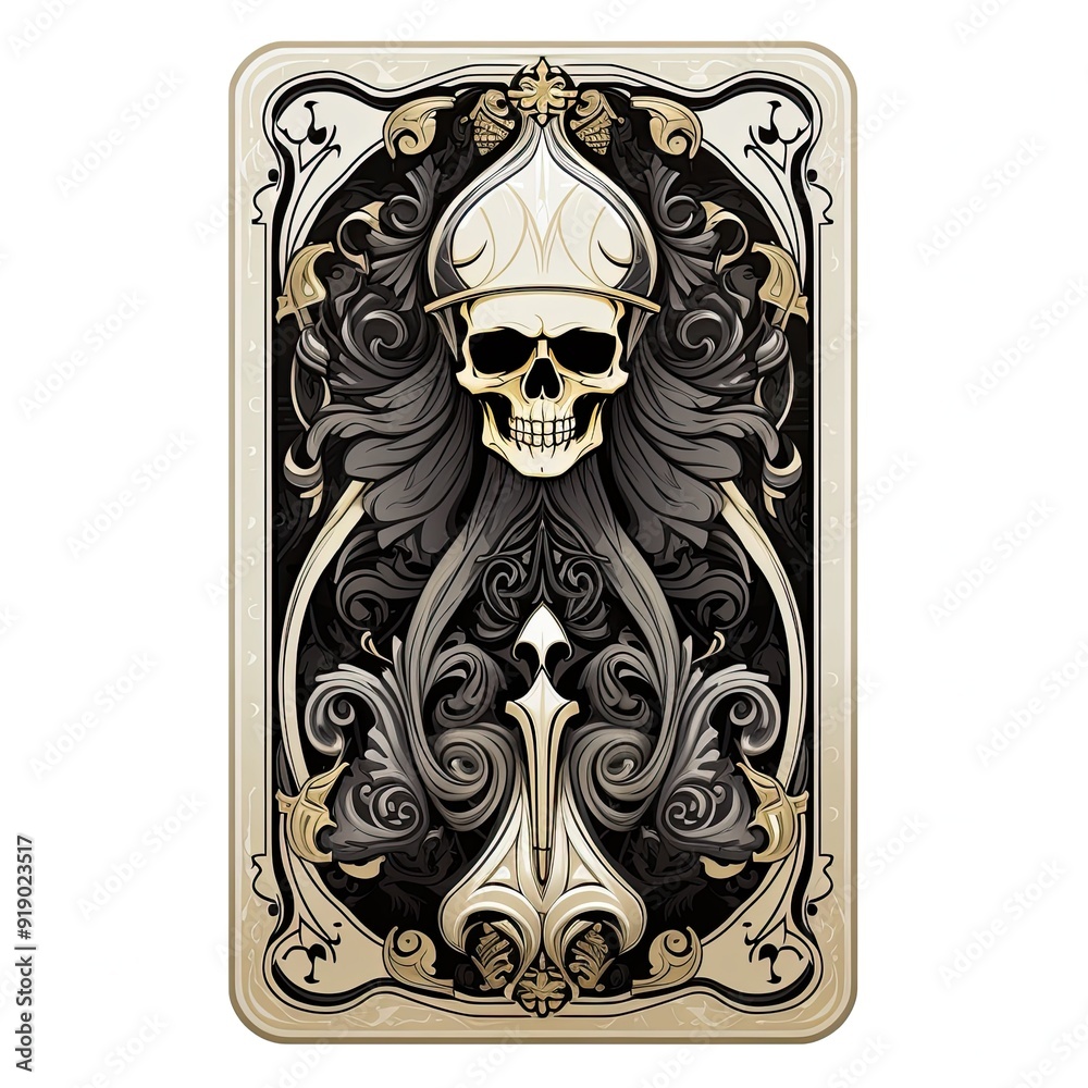 Terrifying Isolated Skull Design on White Background: A Detailed Render ...