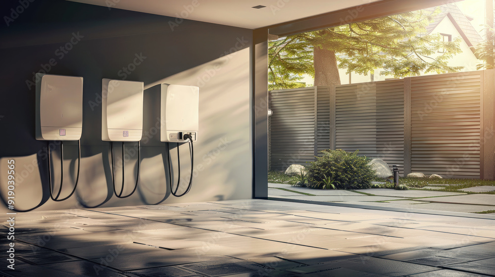 The concept of a home battery packs alternative electric energy storage ...