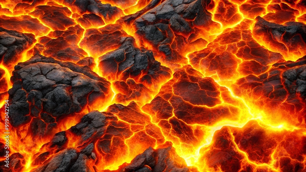 Lava texture fire background rock volcano magma molten hell hot flow ...