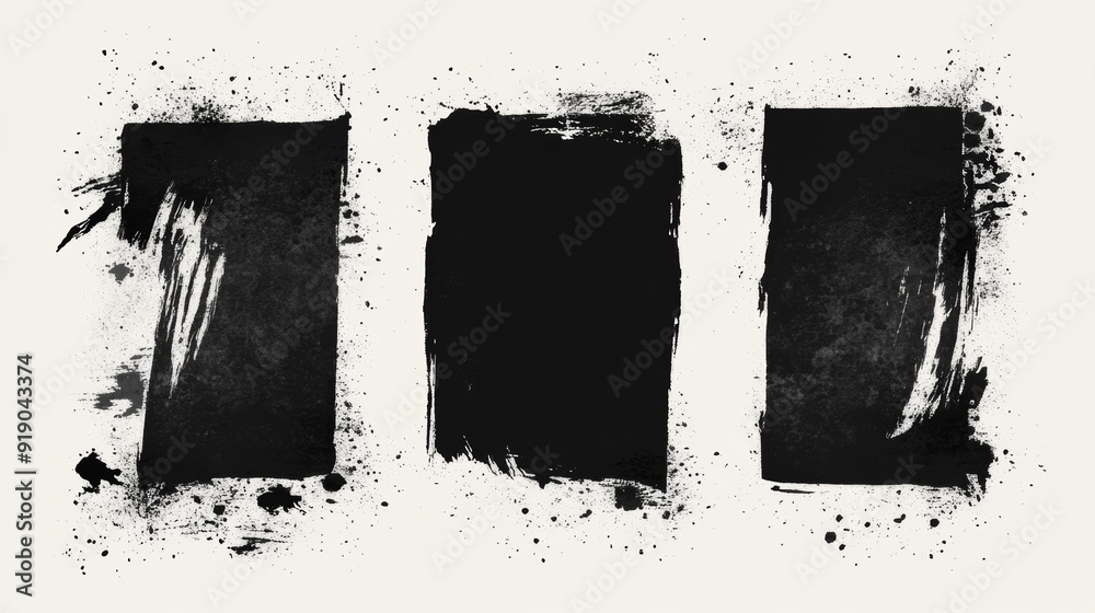"Set of grunge overlay textures featuring torn paper effects, dirty ...