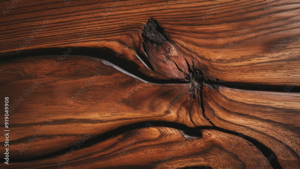 Extreme Close-up Wooden Texture Radial Tree Ring Pattern Intense Grain ...