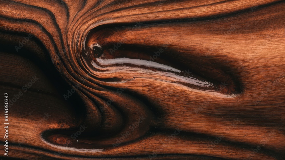 Fluid Wood Grain Close-up Smooth Polished Timber Texture Macro ...
