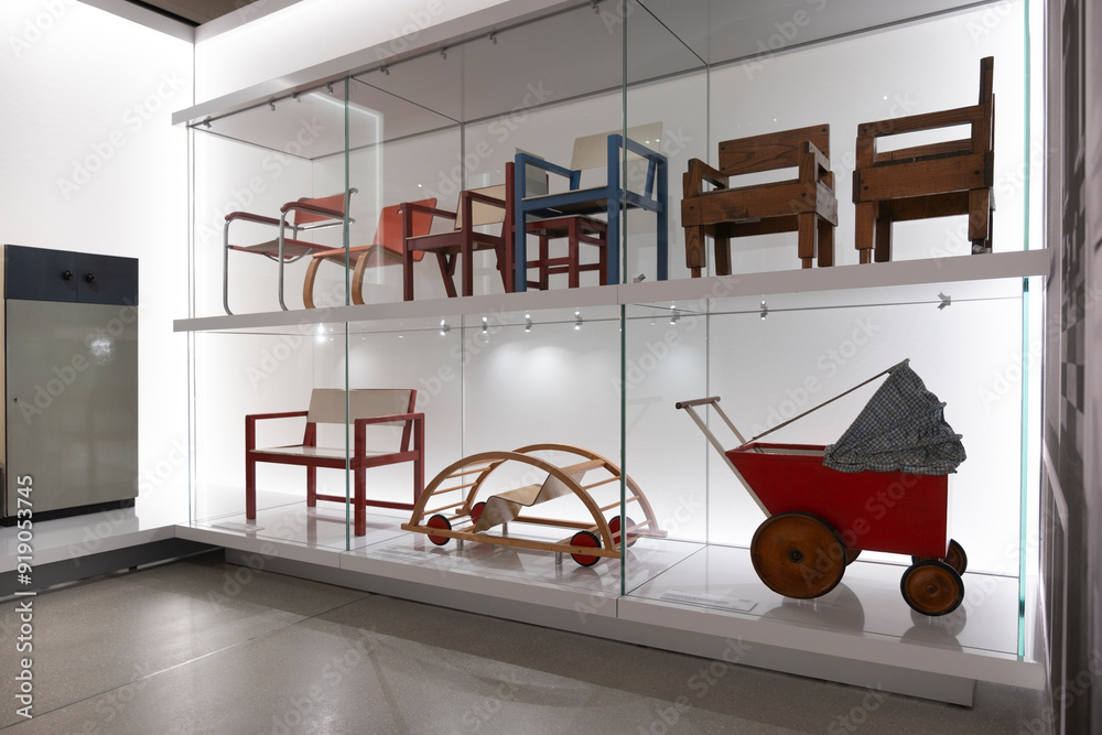 Interior Bauhaus Museum, dedicated to the German art academy that ...