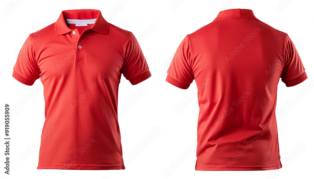 Red Polo - Shirt Mockup for Product Design - T-shirt Template for Logo ...