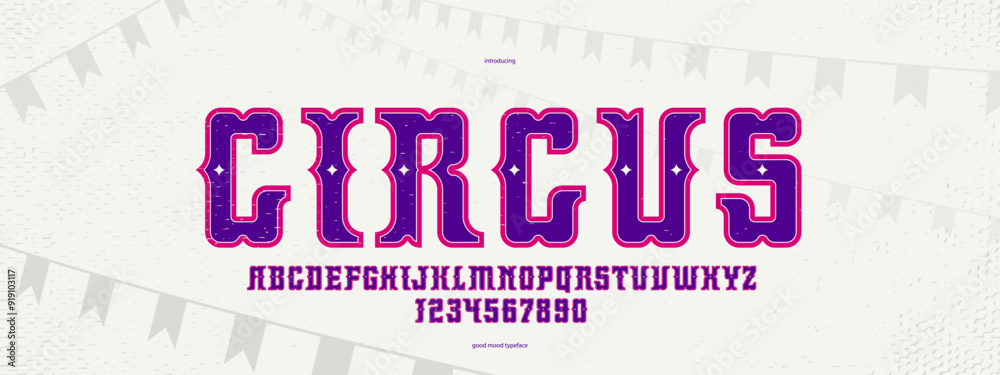 Circus and carnival vintage bold and strong display font for posters ...