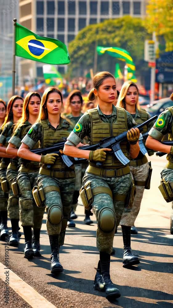 Brazil Independence Day Women Troops at Brazilian Military Parade ...