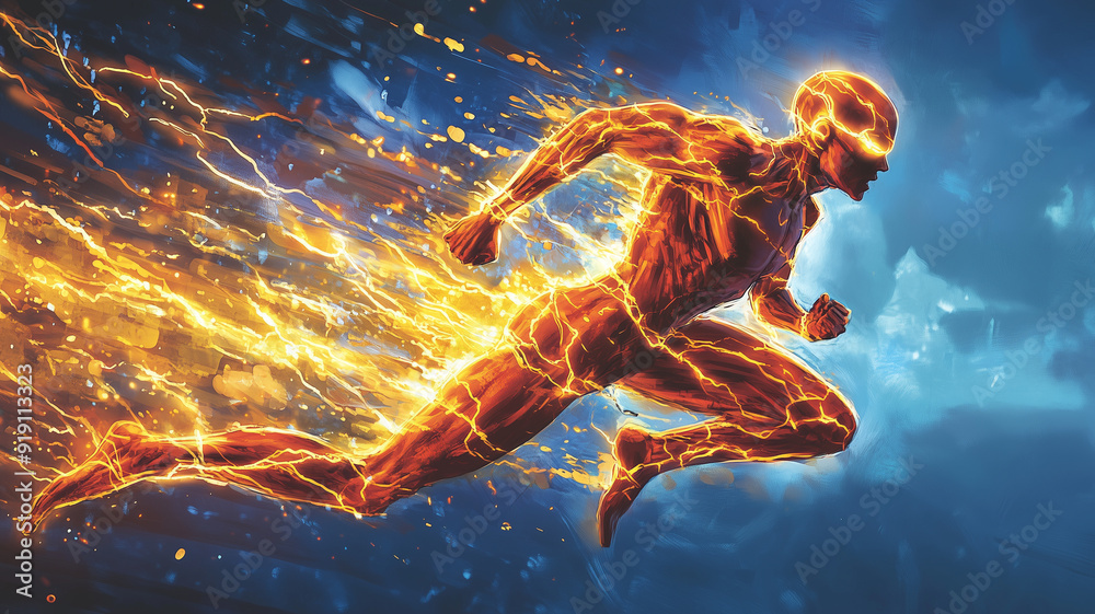 Illustration of Adrenaline (Epinephrine) Unleashing Lightning Power on ...