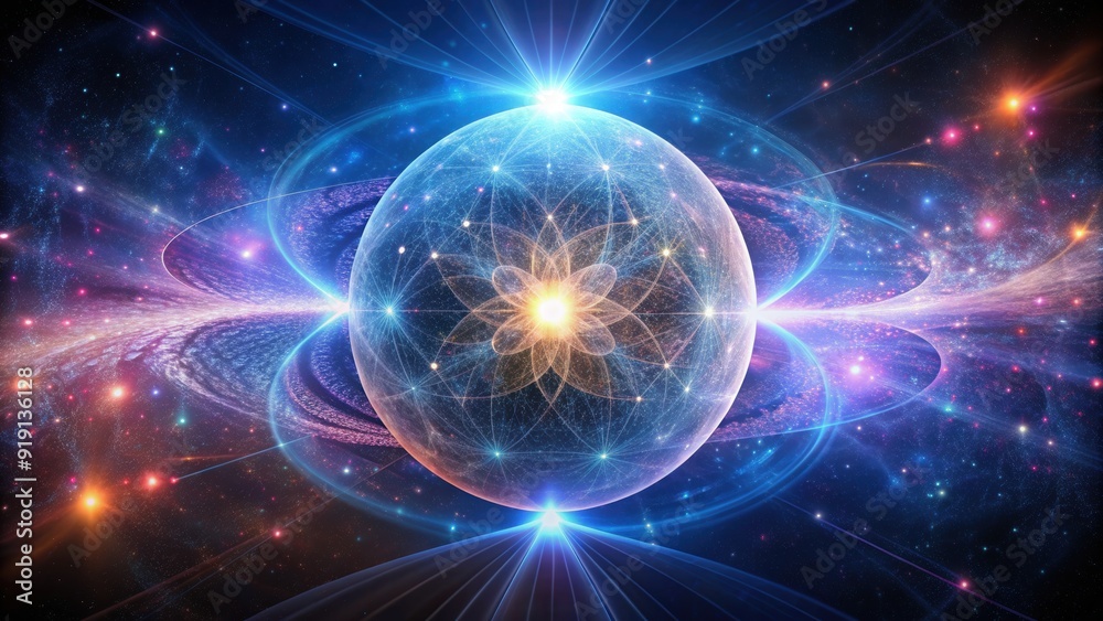 Symmetrical Cosmic Flower Pattern on Celestial Sphere with Radiant ...