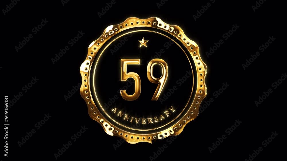 59th Anniversary Celebration. Happy 59 Years Anniversary Animation in ...