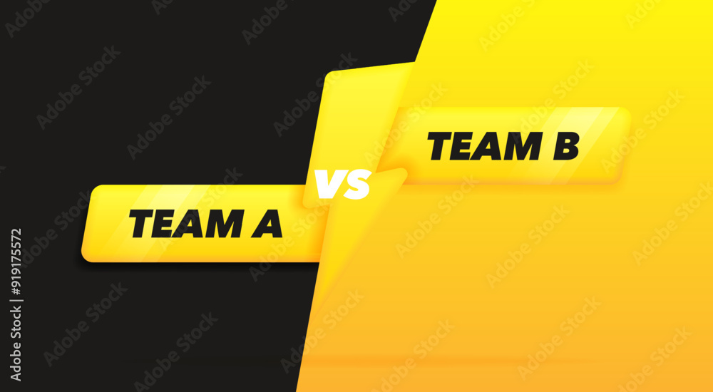 Modern versus battle background. Vs battle headline with lightning bolt ...