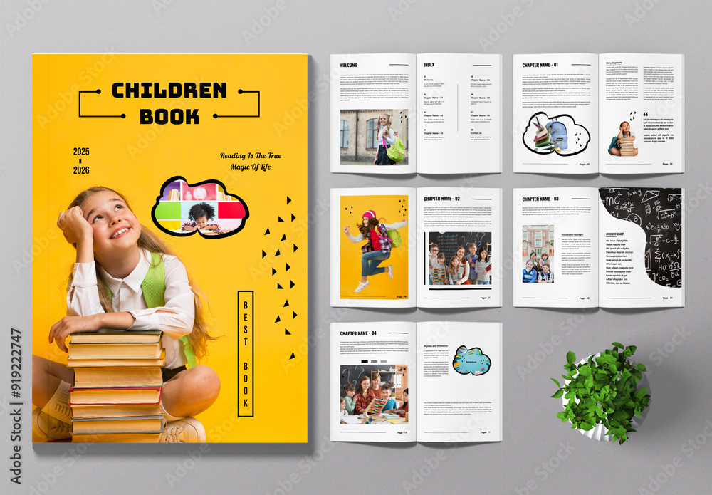 Children Book Template Stock Template | Adobe Stock