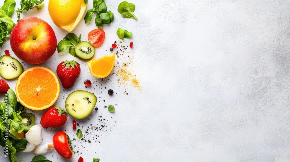 A clean and simple background concept for World Food Safety Day, with ...