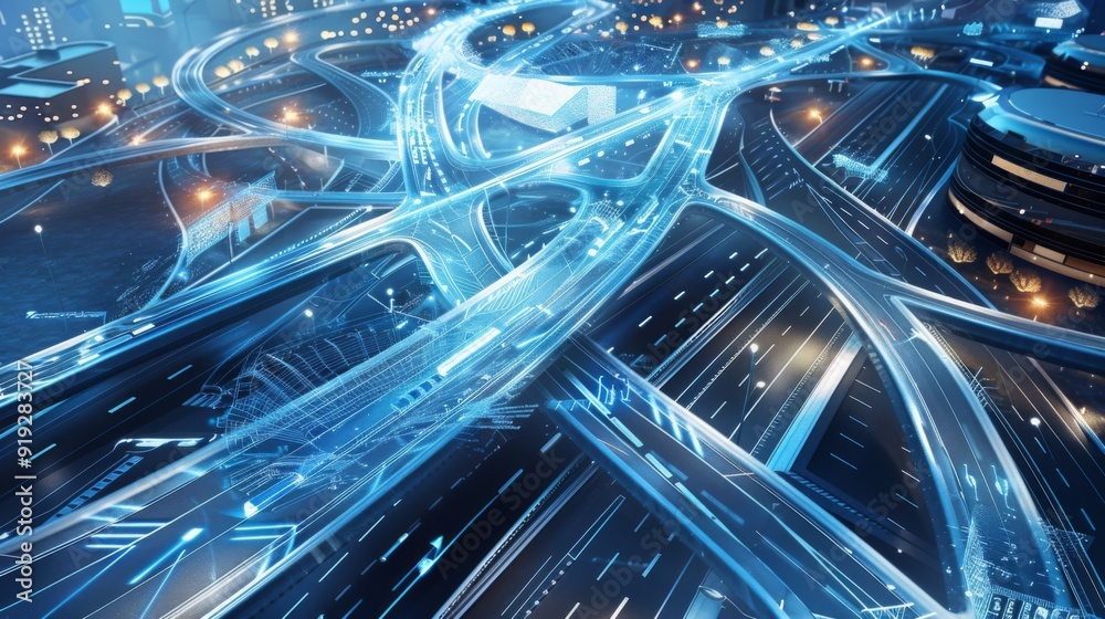 Engineering design of a modern transportation hub with digital maps and ...