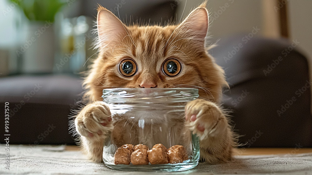 Guilty Kitten with Paw Stuck in Treat Jar Captured in Adorable Moment ...