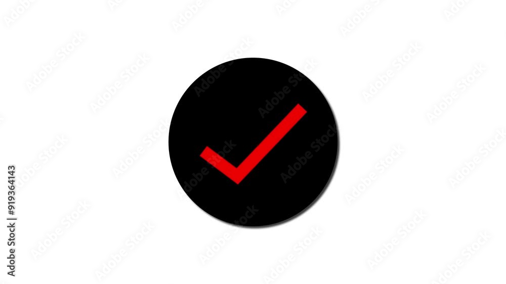 technology check mark icon.4k animation. Allowed tick mark icon ...