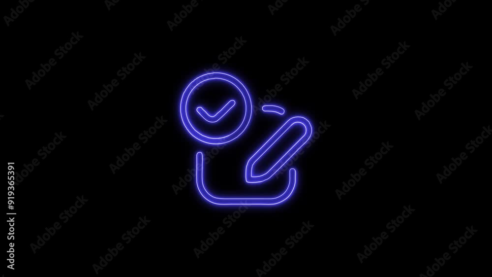 Assessment Icon - 4K Animated Linear Symbol Icon Video Background on ...