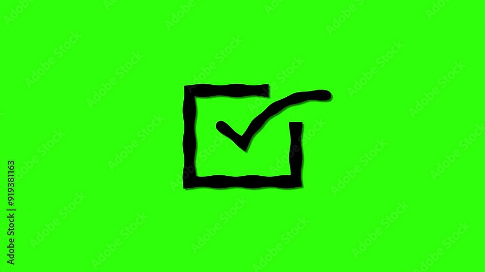 technology check mark icon.4k animation. Allowed tick mark icon ...