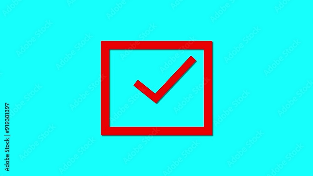 technology check mark icon.4k animation. Allowed tick mark icon ...