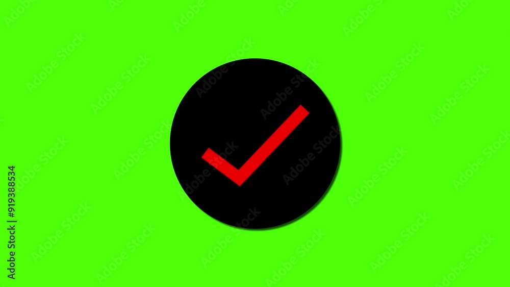 technology check mark icon.4k animation. Allowed tick mark icon ...