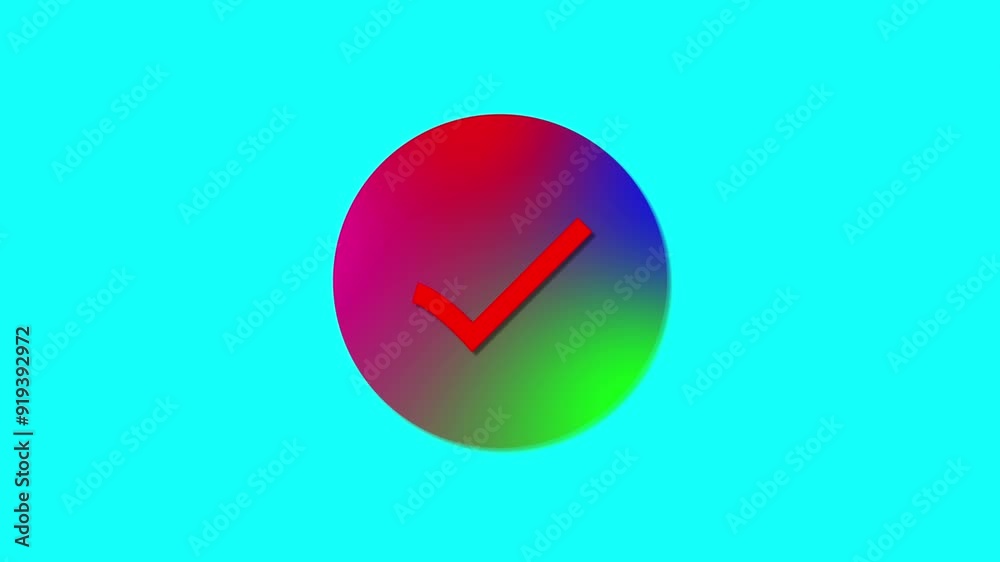 technology check mark icon.4k animation. Allowed tick mark icon ...