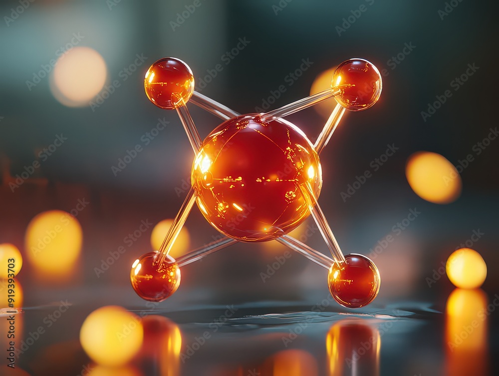 illustration of a classic atomic model, with protons, neutrons, and electrons arranged in a ...