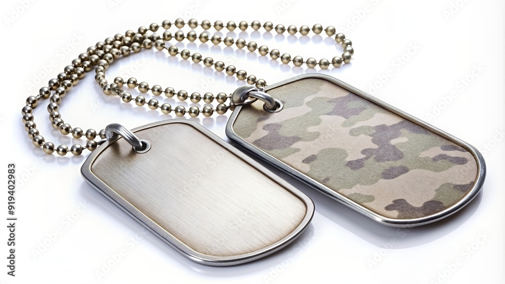 Military dog tags isolated on white background, dog tags, military ...
