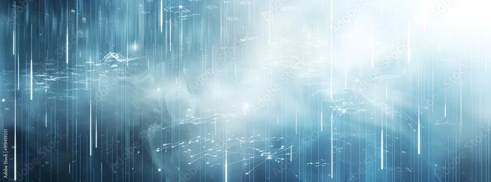 Blue rain drops falling down on a dark blue background The rain is ...