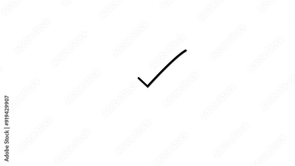 technology check mark icon.4k animation. Allowed tick mark icon ...
