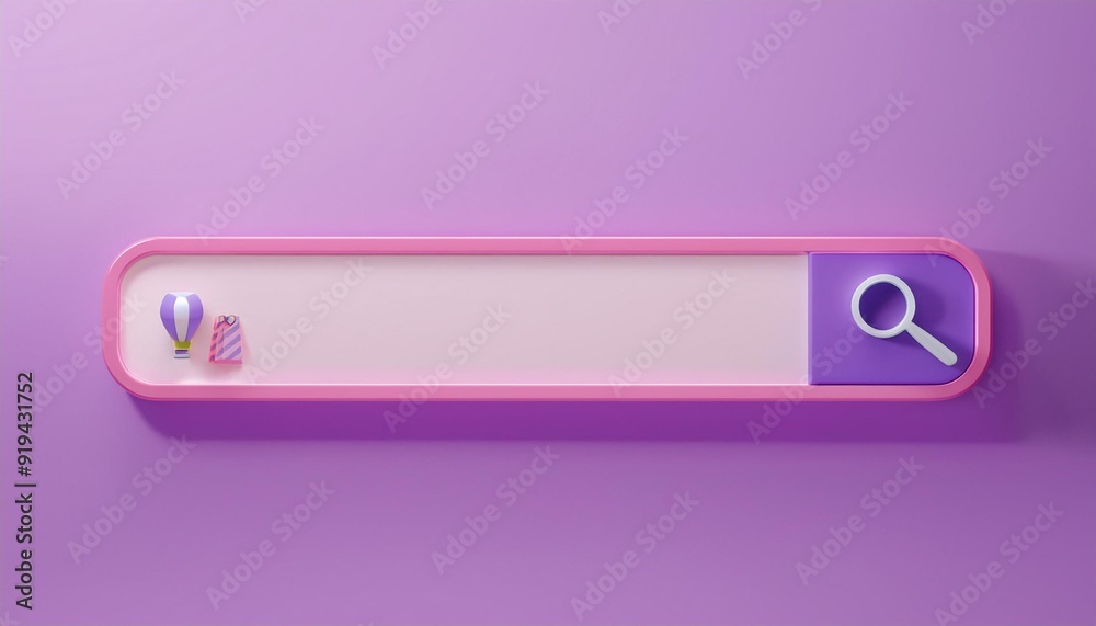 Colorful search bar design on a purple background, perfect for digital ...
