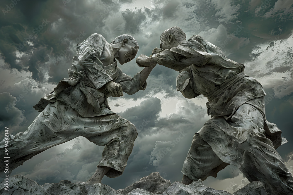 Epic Clash: A Symbolic Representation of Conflict and Resolve Amidst a ...