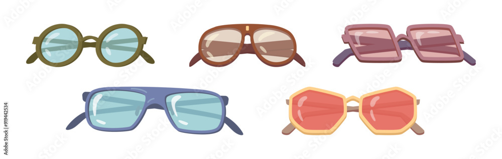 Spectacles and glasses with optical lenses for correction poor eyesight ...