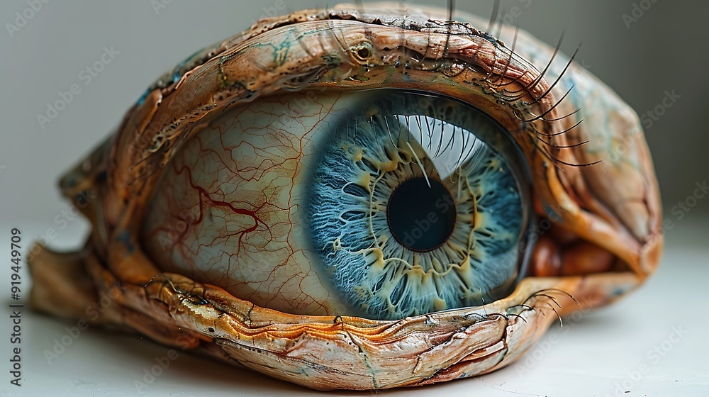 Gross anatomy of human eye including the external and internal ...