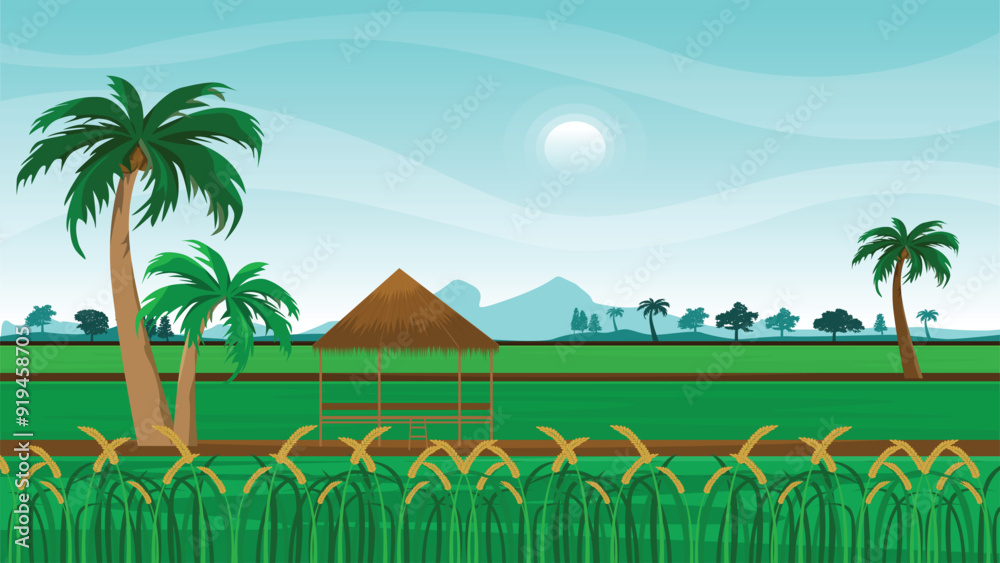 Cartoon farm green seeding field,. Cartoon farm field green seeding ...