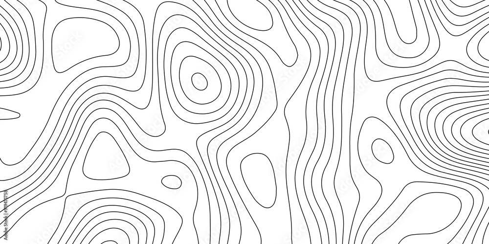 Abstract topographic map patterns, topography line map. The black on ...