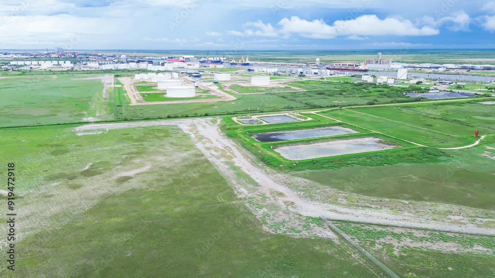 Brownsville Ship Harbor marine shipping industry with fuel terminals ...