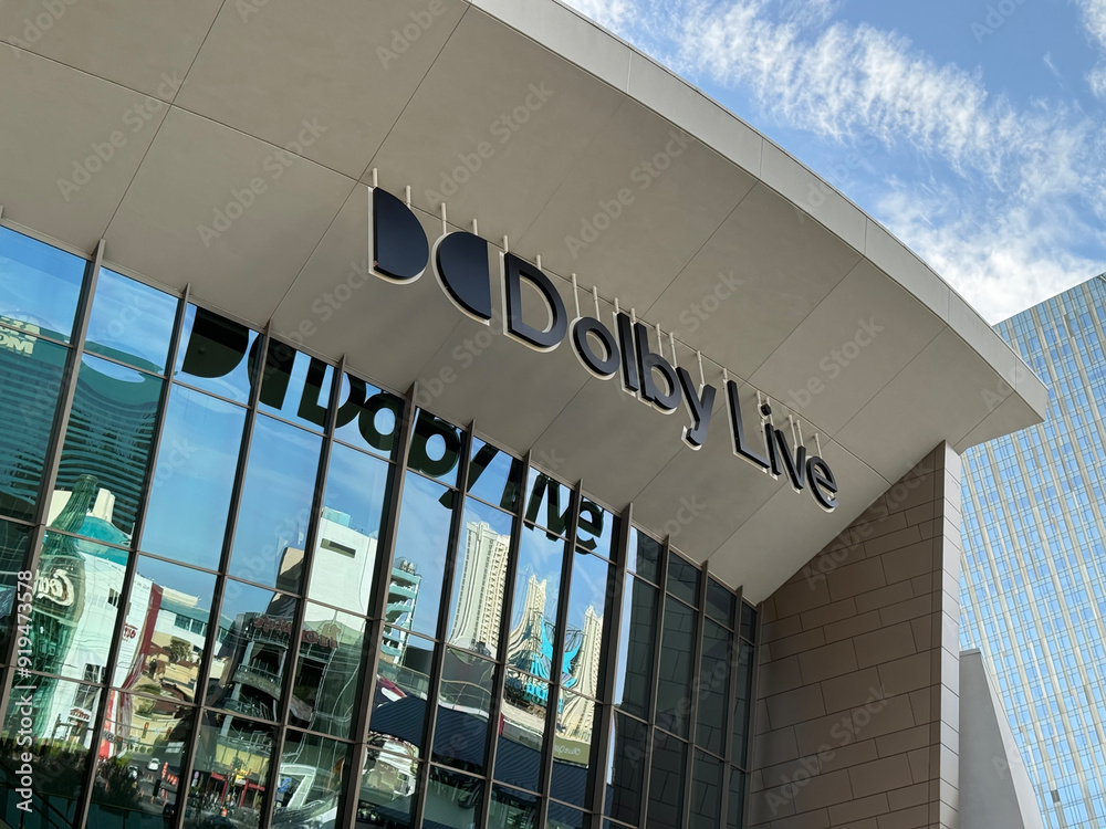 Las Vegas,Nevada,USA-June 17th 2024:Dolby Live theater brand logo sign ...