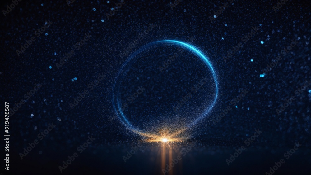 Cosmic Dawn: A radiant ring of light pierces the celestial veil ...