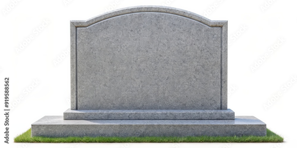 Blank tombstone isolated on background, grave, burial, death, memorial ...