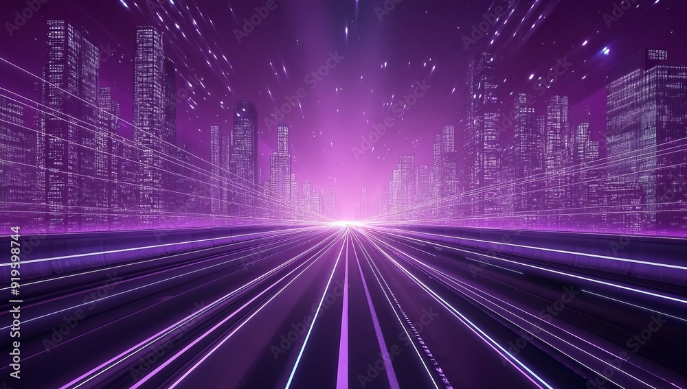 A retro cyberpunk style background featuring neon light grids. The 80s ...