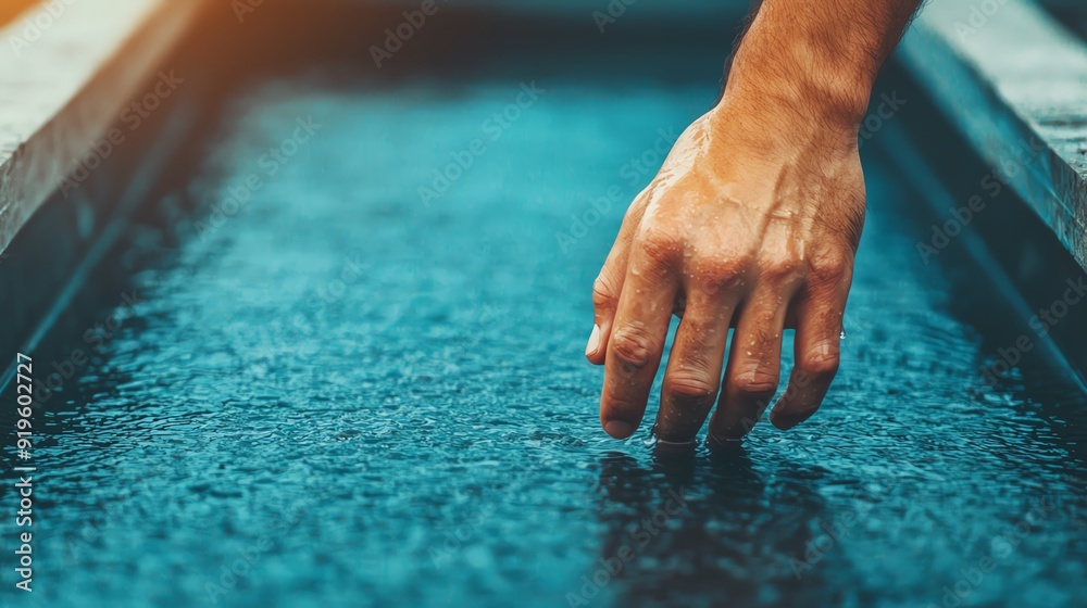 Closeup of hands connecting modular components of a stormwater ...