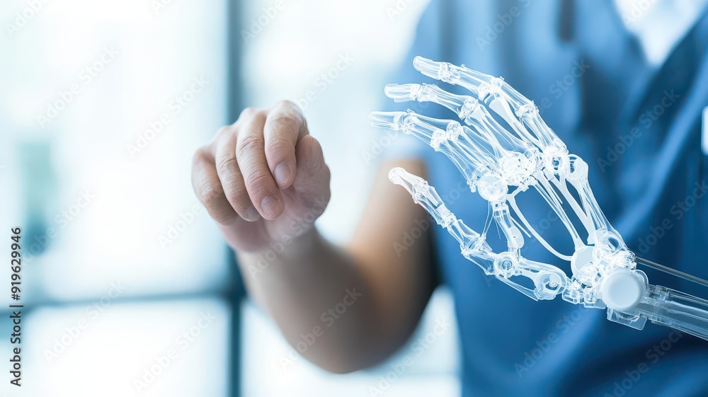 Stroke survivor participating in occupational therapy to improve hand ...