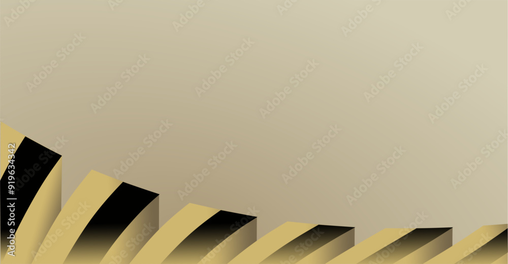 composition of lines, planes and geometric shapes with brown and gold ...