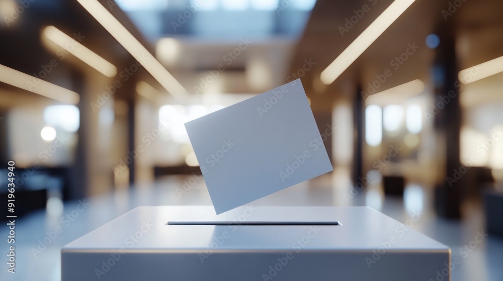 A detailed 3D animation highlighting the democratic voting process ...