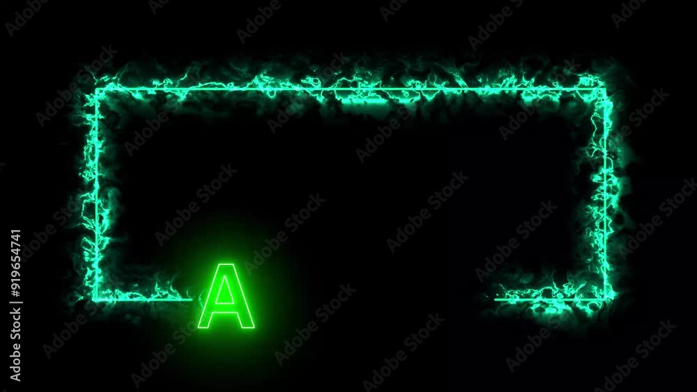 violet frame burning rectangle border blazing animated isolated on ...